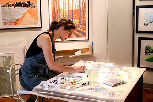 Raleigh Artist Paints the Capital Area Greenway System
